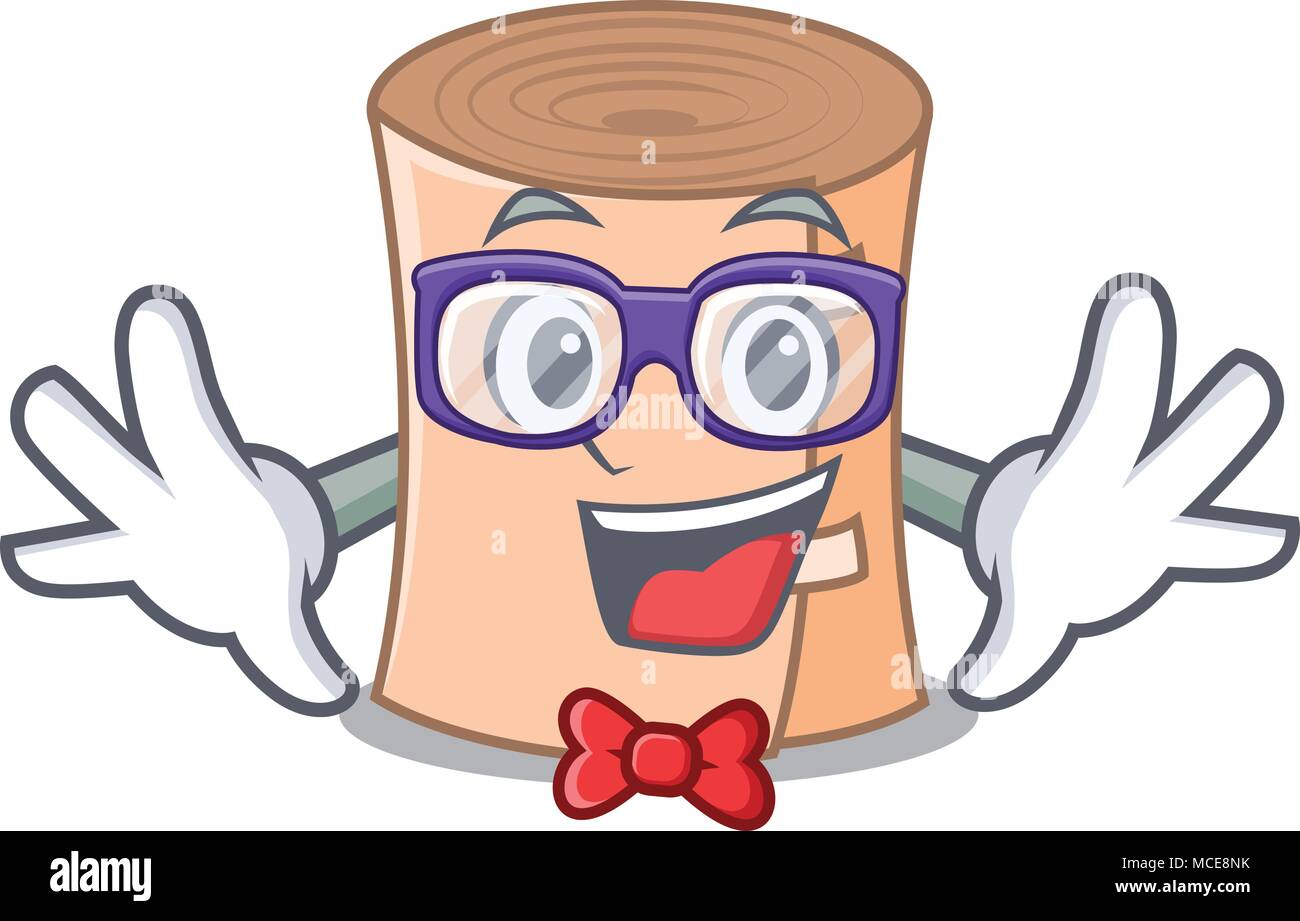 Geek medical gauze character cartoon vector illustration Stock Vector ...