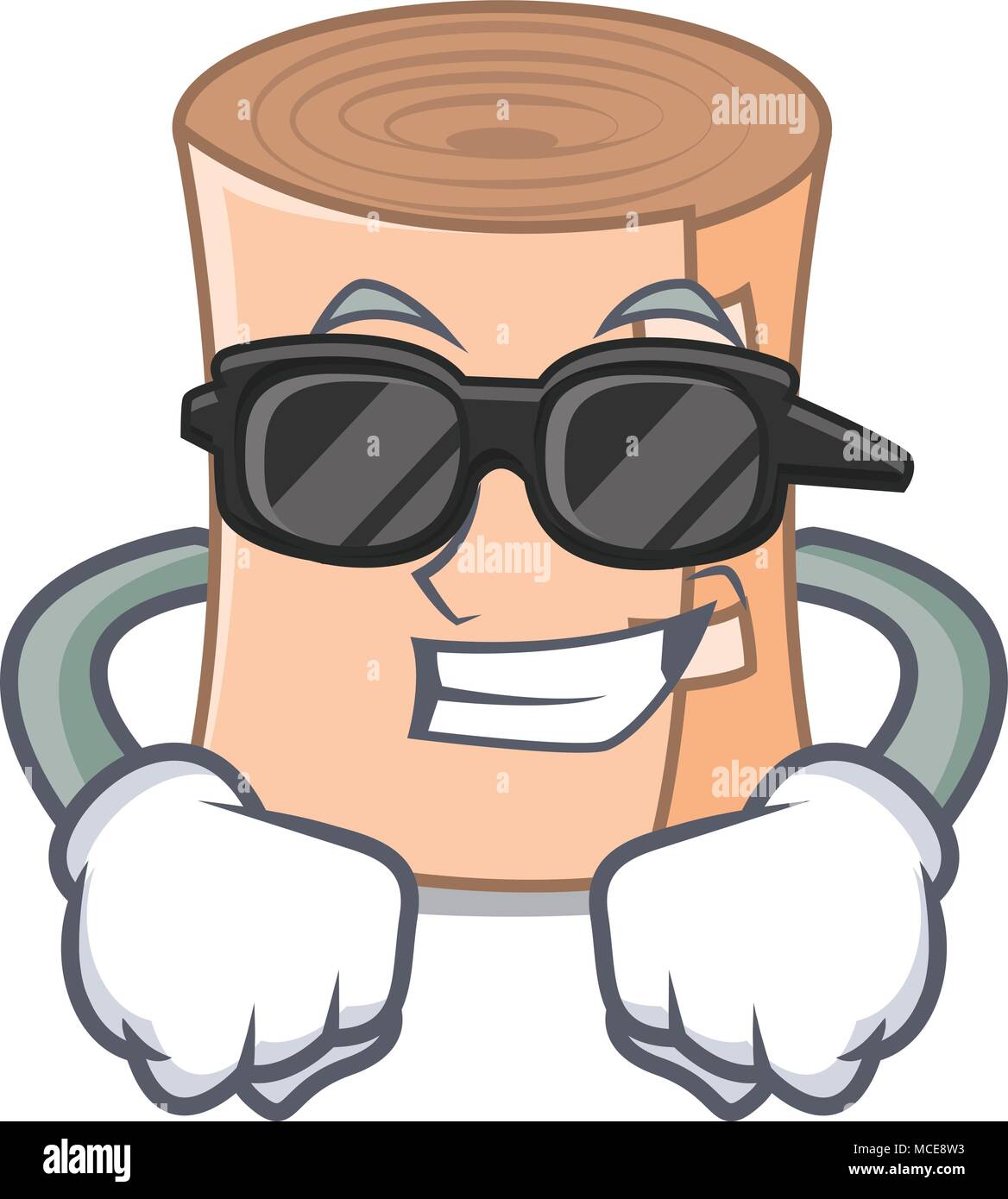 Super cool medical gauze character cartoon vector illustration Stock ...