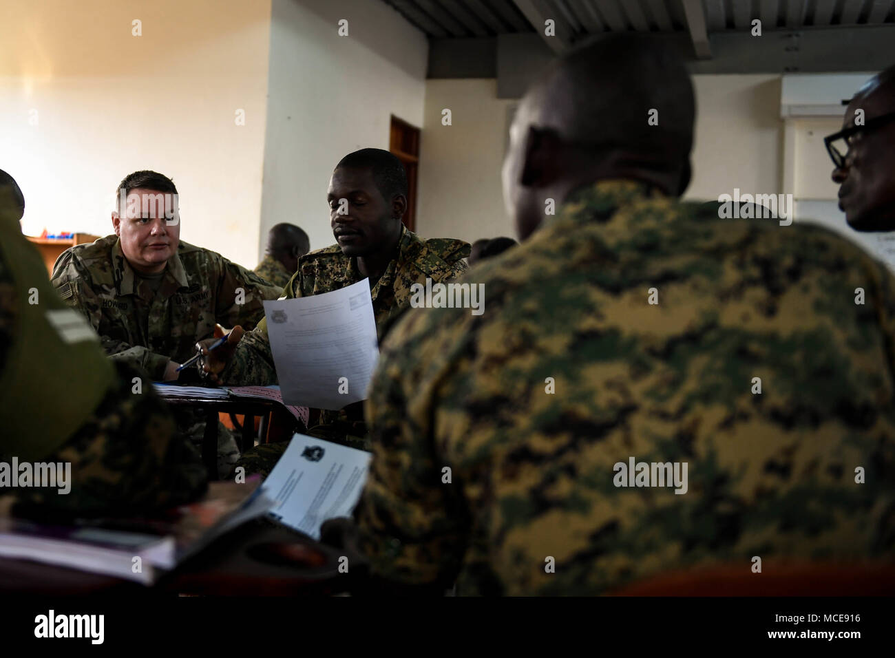 U.S. Army Capt. Raphael Howard III, team lead from Charlie Company ...