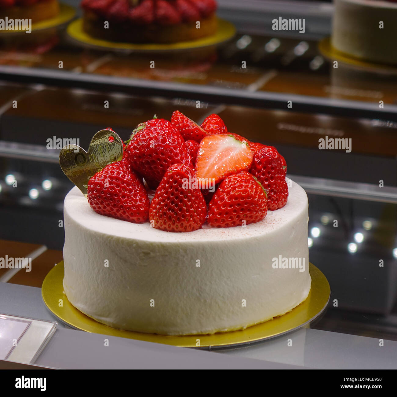 Strawberry cake at coffee shop in Nagoya, Japan Stock Photo - Alamy