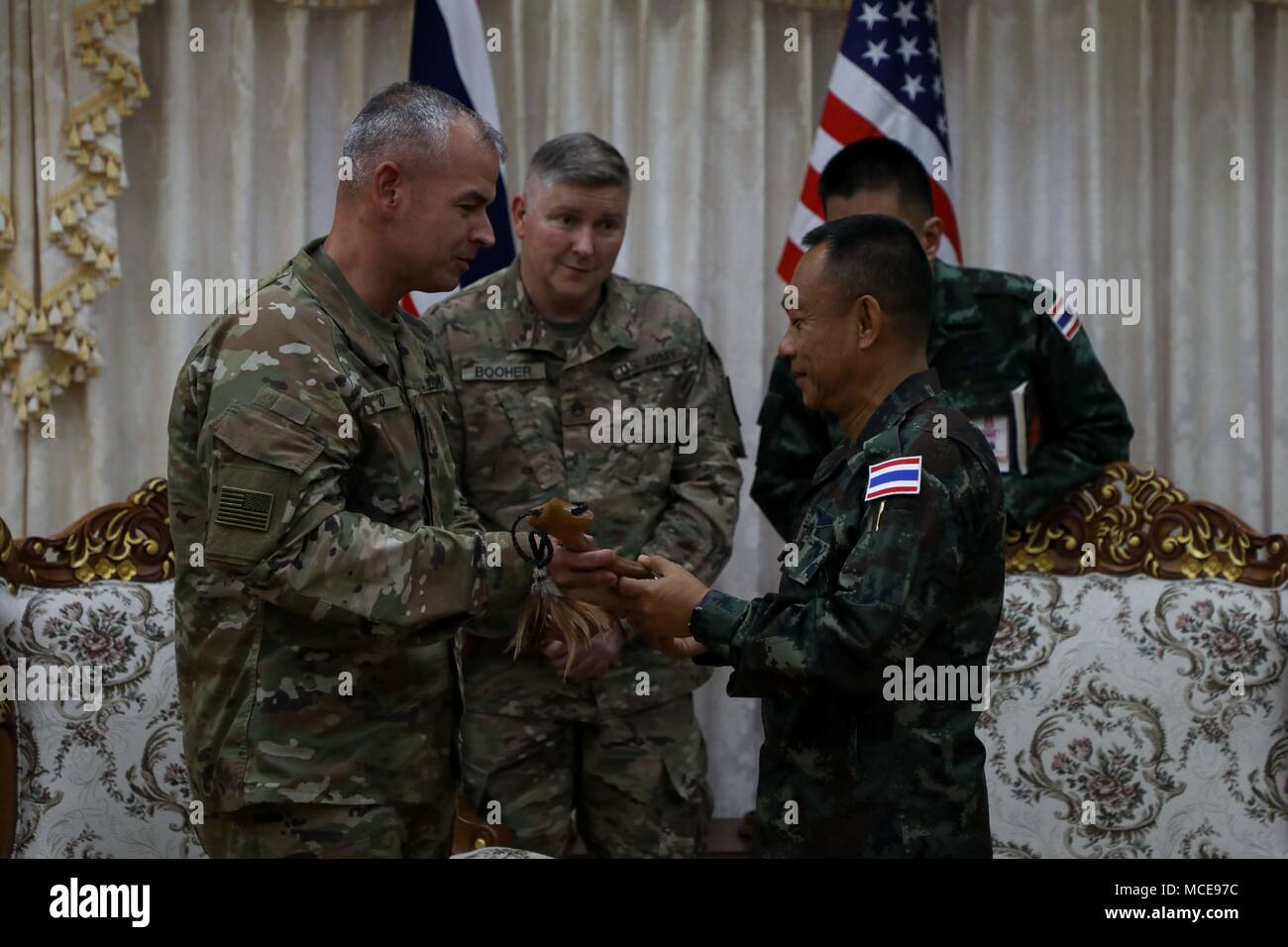 U.S. Army Col. Anthony Lugo (left), commander of 2nd Infantry Brigade ...