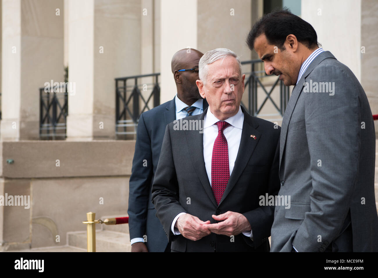 Defense Secretary James N. Mattis meets with Qatari Emir Tamim bin ...