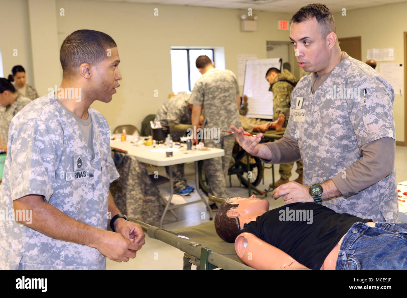 U.S. Army Reserve Soldiers 1st Lt. Enrique Sepulveda and Sgt. 1st Class ...