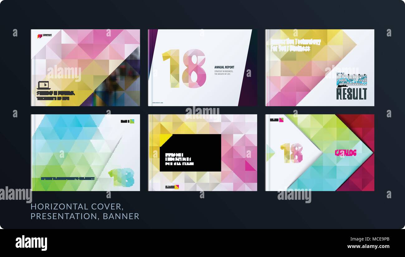 Presentation. Abstract vector set of modern horizontal templates with ...