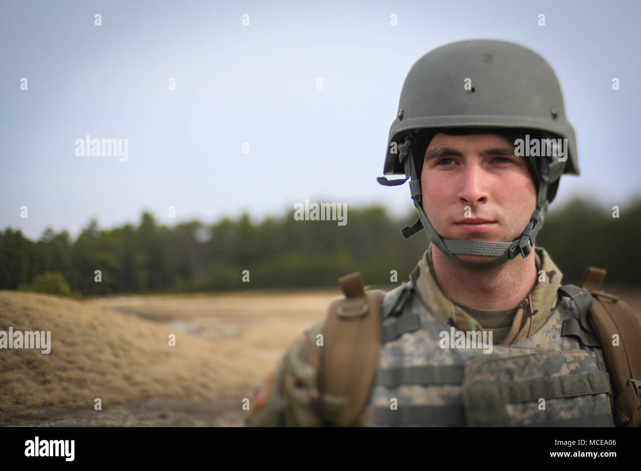 New Jersey Army National Guard Private 1st Class Nick Virgilio, a ...