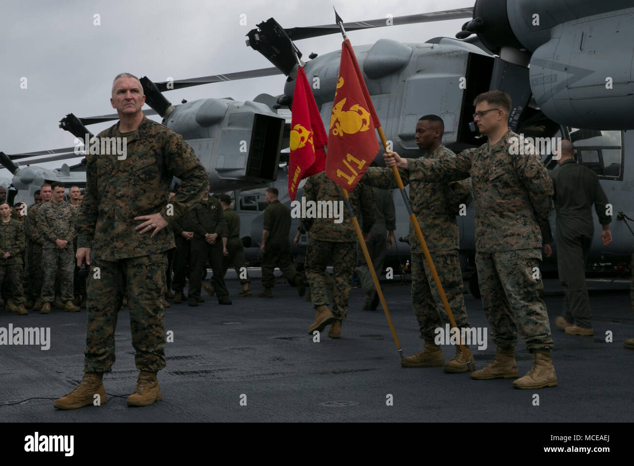 Sgt. Maj. Jim Lanham, sergeant major of the 31st Marine Expeditionary ...