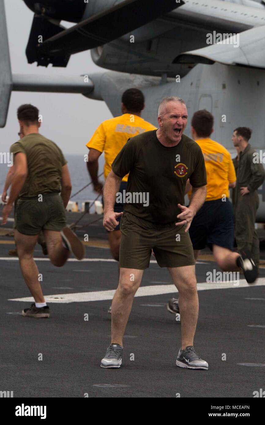 Sgt. Maj. Jim Lanham, the sergeant major of the 31st Marine ...