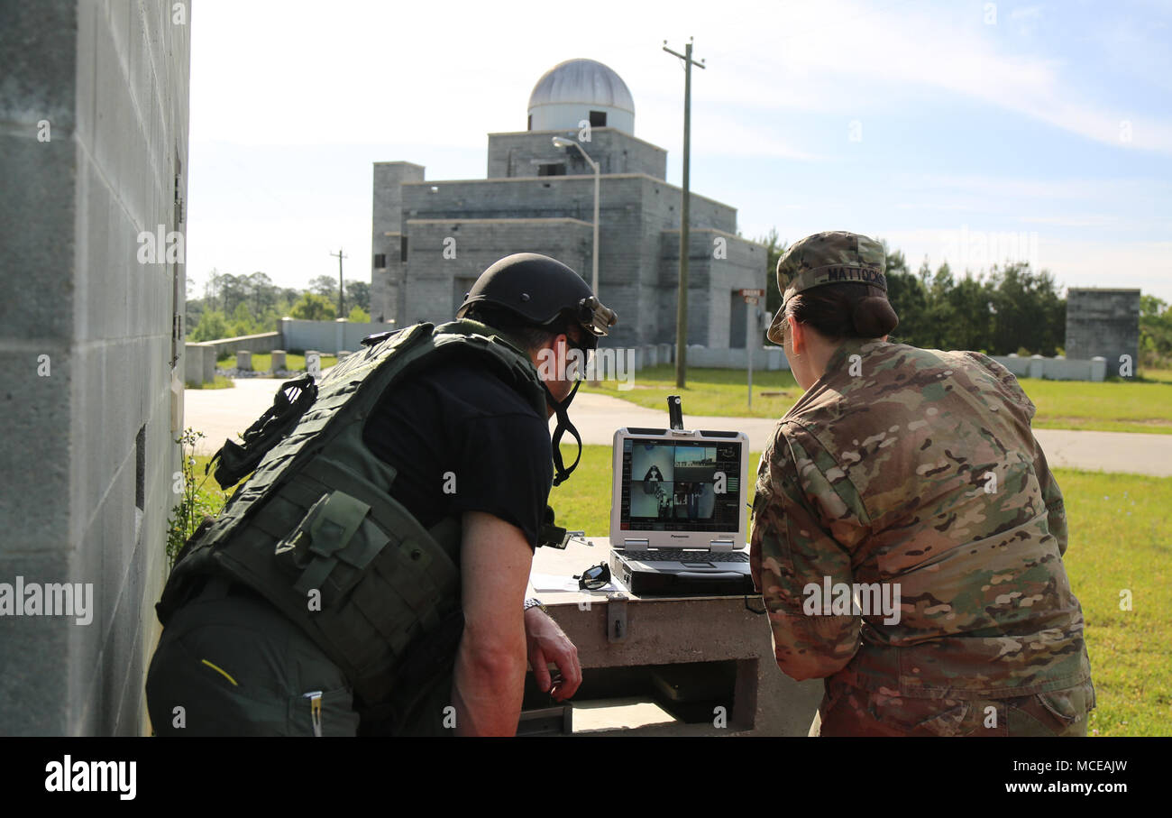 U.S. Army Cpl. Rebecca Mattocks, assigned to the 663d Ordnance Company Explosive Ordnance ...