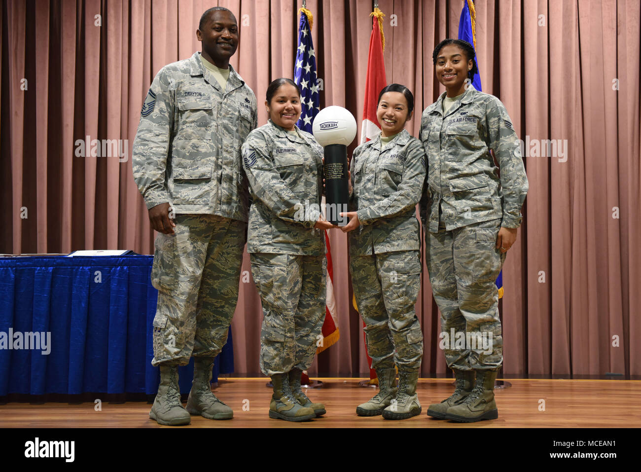 U.S. Air Force Airmen celebrate the graduation of Class Bravo from ...