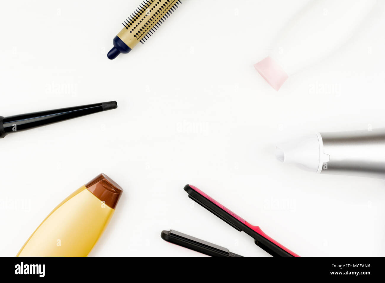 Hair tools isolated on white background, beauty and hairdressing ...