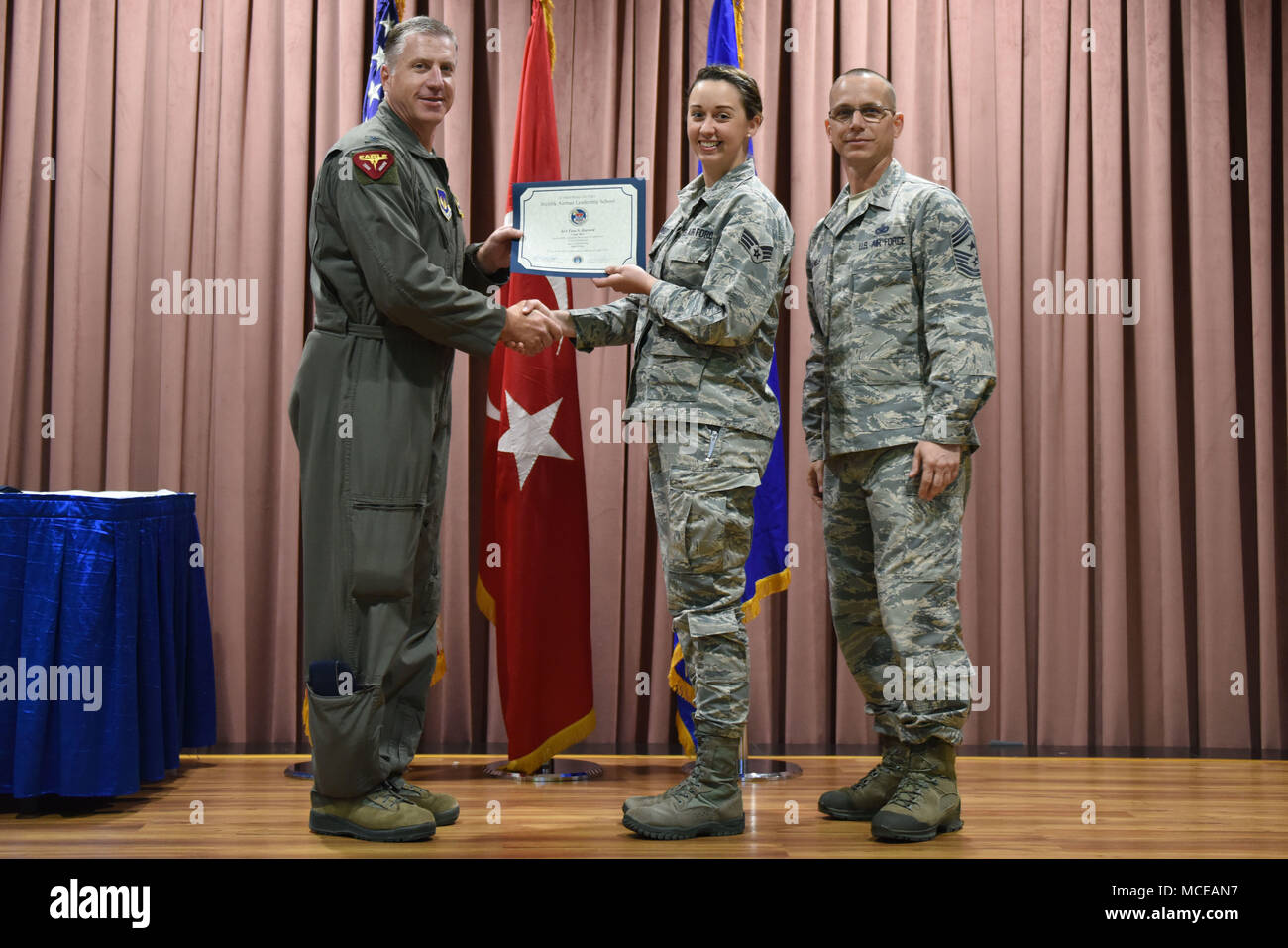U.S. Air Force Airmen celebrate the graduation of Class Bravo from ...