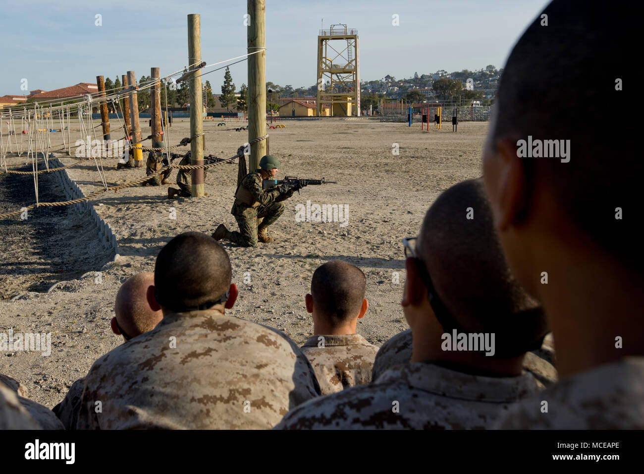 U.S. Marine Corps recruits with India Company, 3rd Recruit Training ...