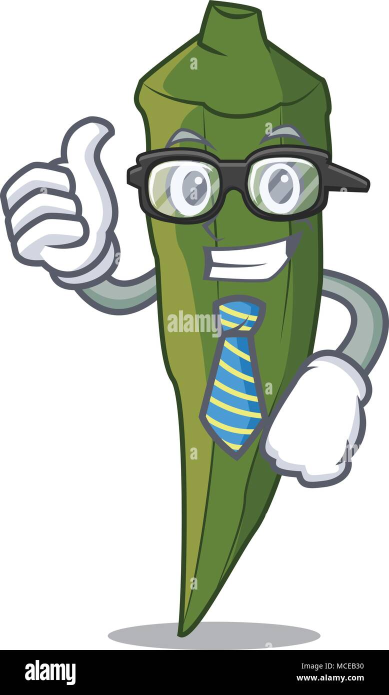 Businessman okra character cartoon style vector illustration Stock ...