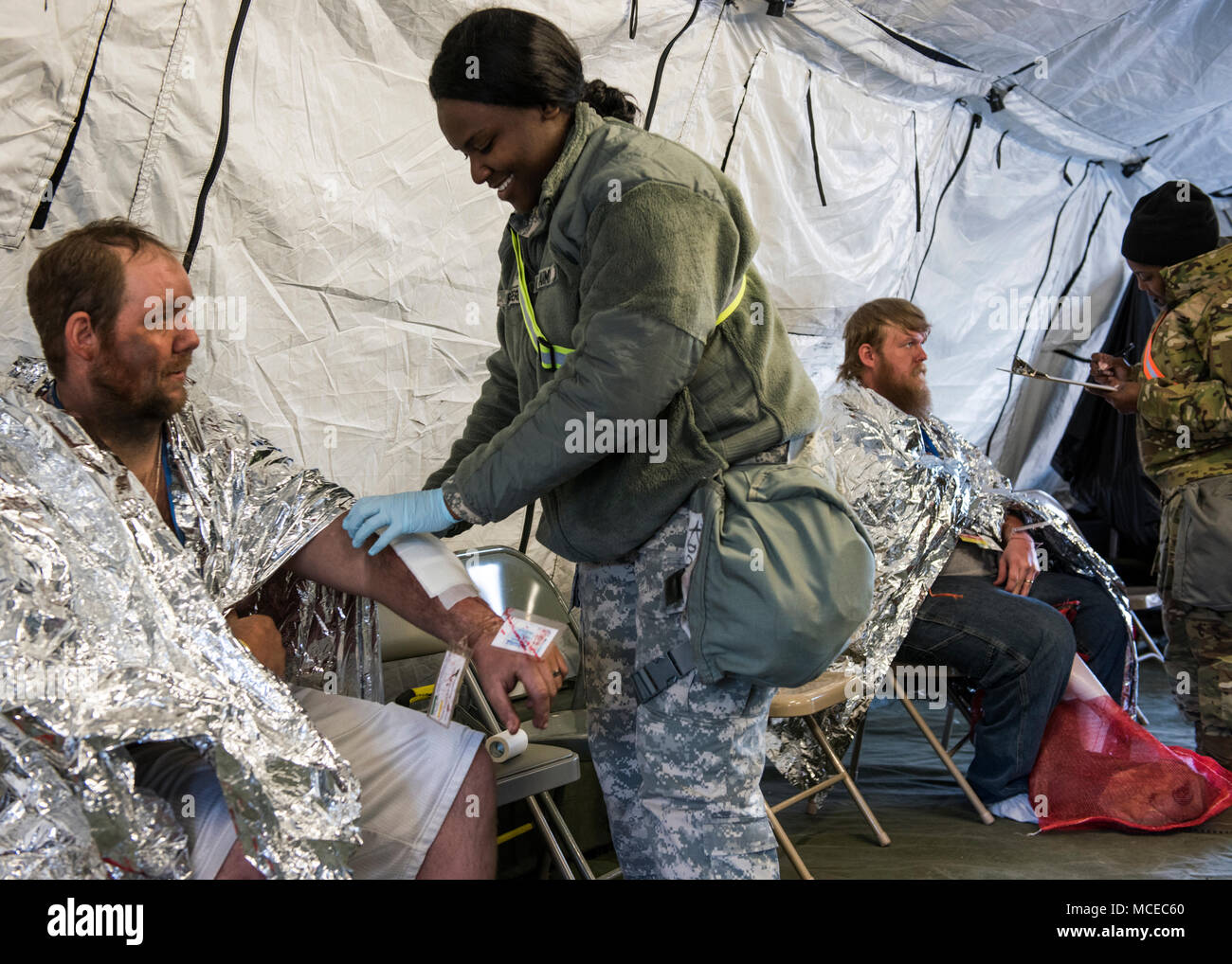 U.S. Army Soldiers with the 251st Area Support Medical Company, South ...