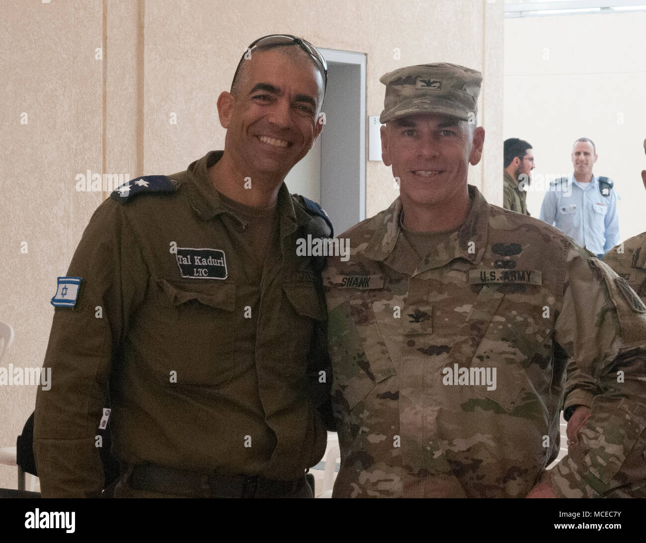 Col. David E. Shank, commander 10th AAMDC, Col. Richard A. Wholey Jr ...
