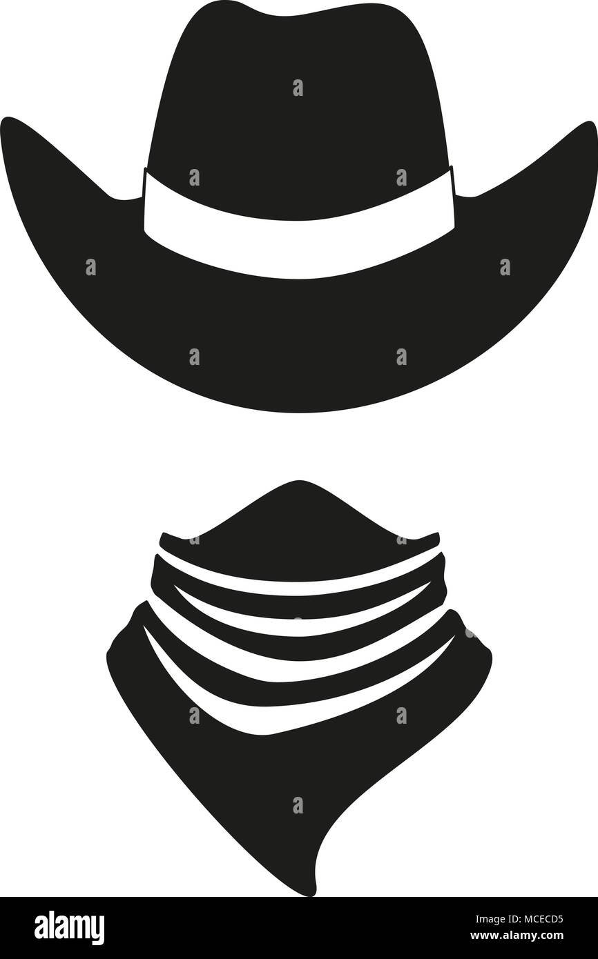 Black and white cowboy avatar silhouette Stock Vector Image & Art - Alamy