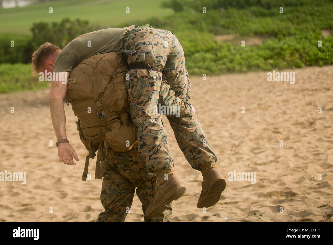 U.S. Marine Corps Pfc. Thomas Johnson, an assaultman with 1st Battalion ...