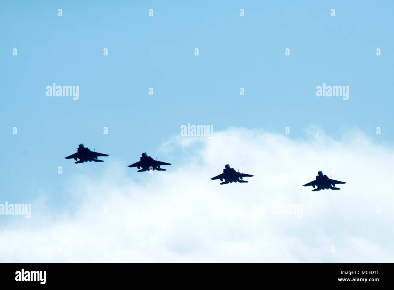 F-15E Strike Eagles from the 336th Fighter Squadron return home from ...