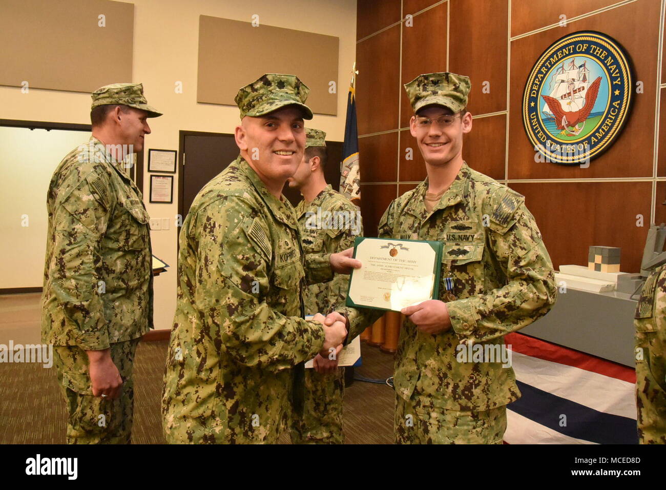 EO2 Nally receives Army Achievement Medal at All Hands on 13 April 2018 ...