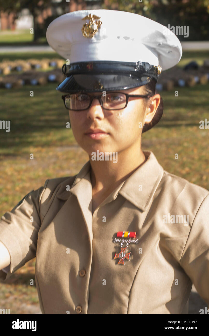 U.S. Marine Corps Pfc. Erin Peterson, the honor graduate for Platoon ...