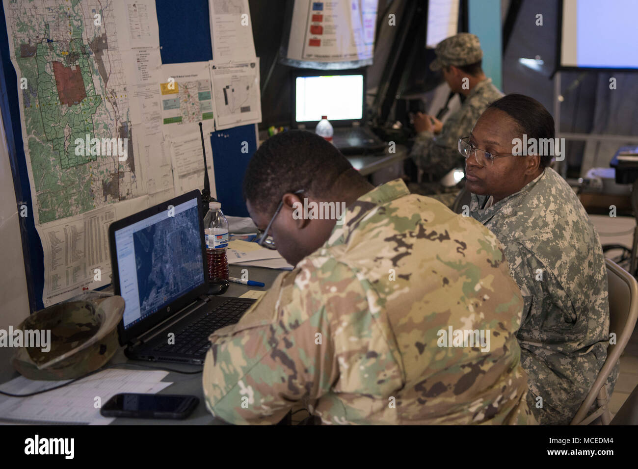 Sgt. Juanita Pope, liaison officer, 218th Brigade Support Battlion ...