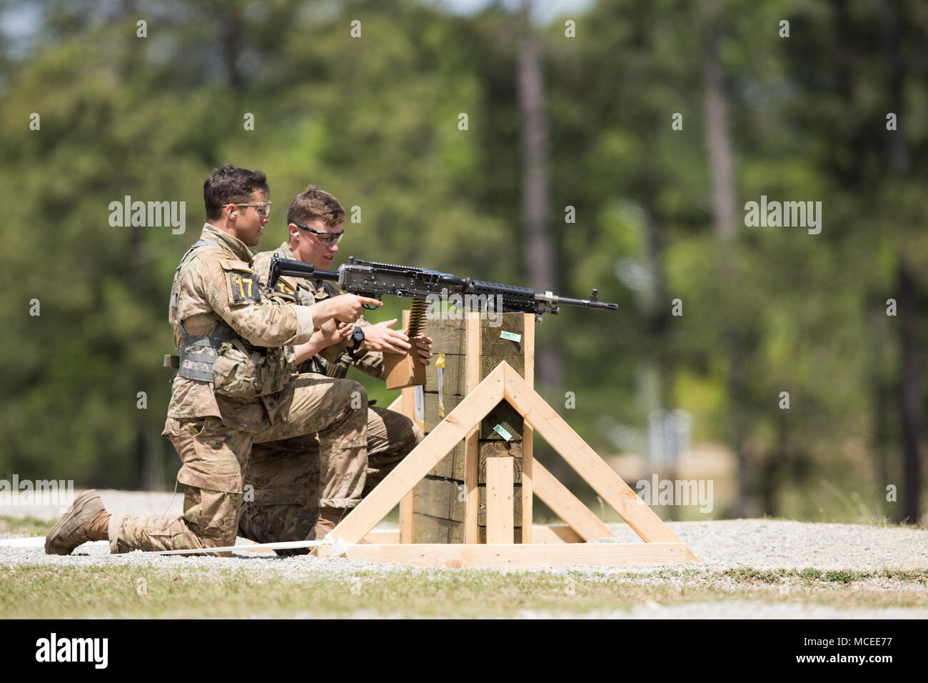 U.S. Army Ranger 1st Lt. Michael Callas and 1st Lt. Gabriel Wentlandt ...