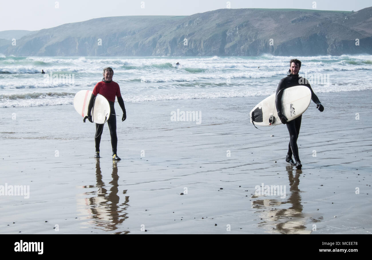 Surf school, learning,surfing,on,surfboards,water,sports,at,Newgale ...