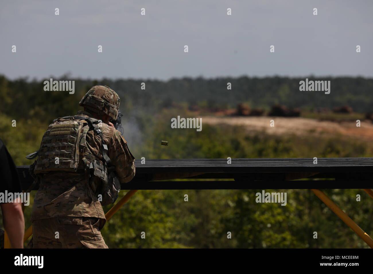 U.S. Army Rangers fire the Counter Defilade Target Engagement System ...