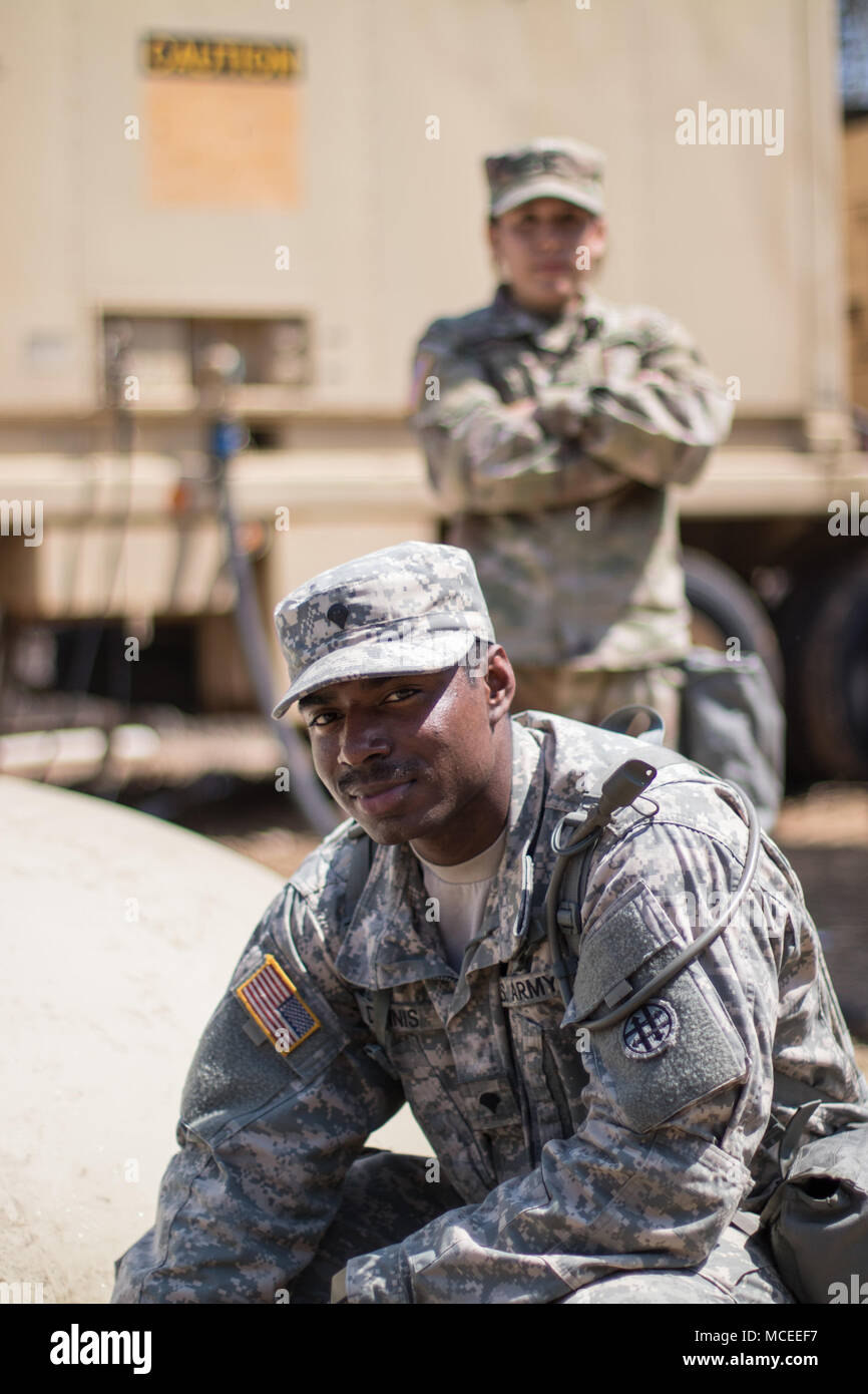 Spc. Herculano Dennis, a water treatment specialist in the 288th ...