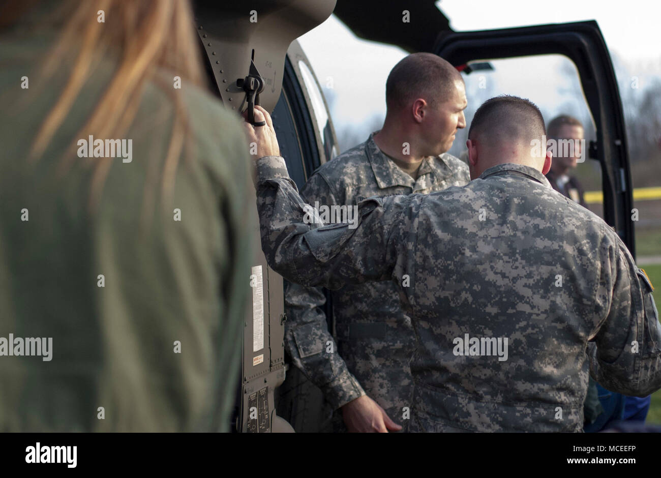 Sergeant Major Jeffrey Bennett of the 38 Infantry Division presented ...
