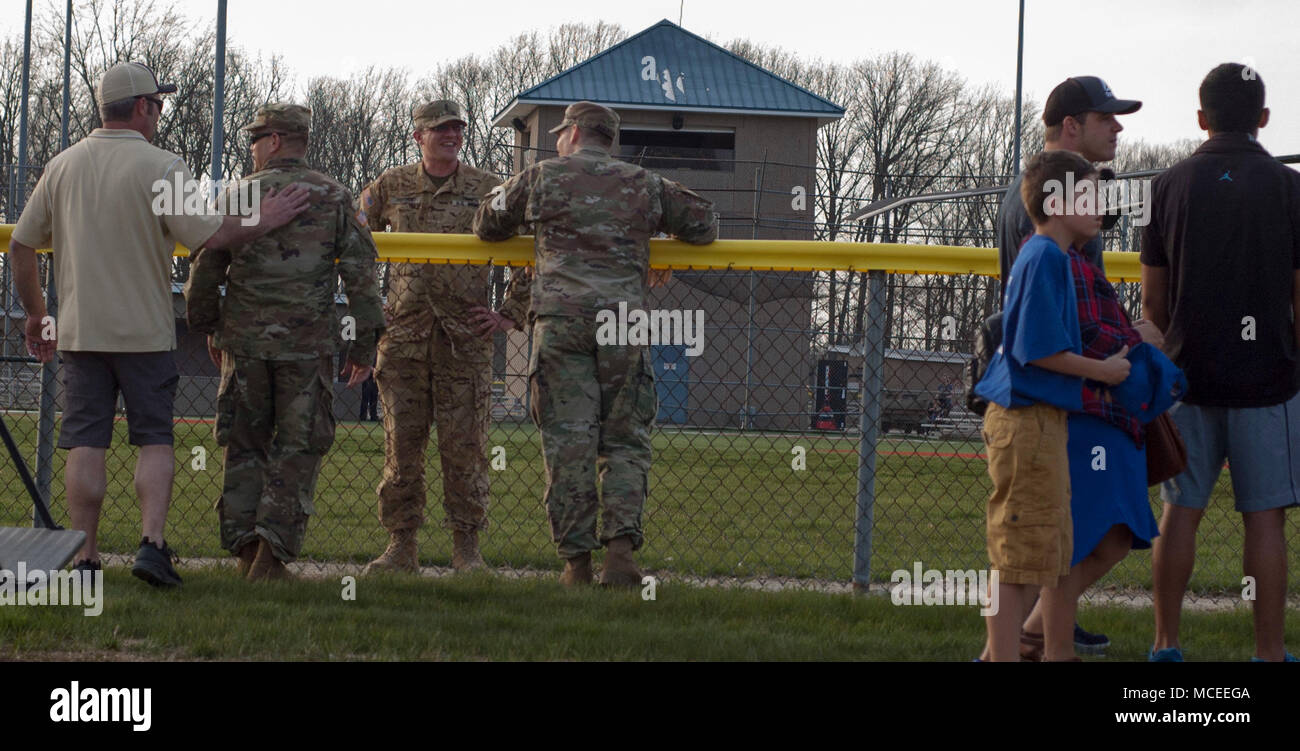 Sergeant Major Jeffrey Bennett of the 38 Infantry Division presented ...