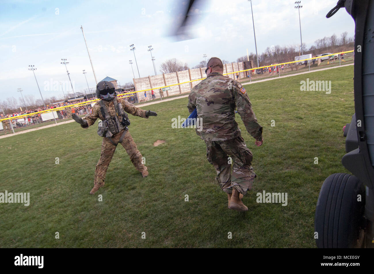 Sergeant Major Jeffrey Bennett of the 38 Infantry Division presented ...