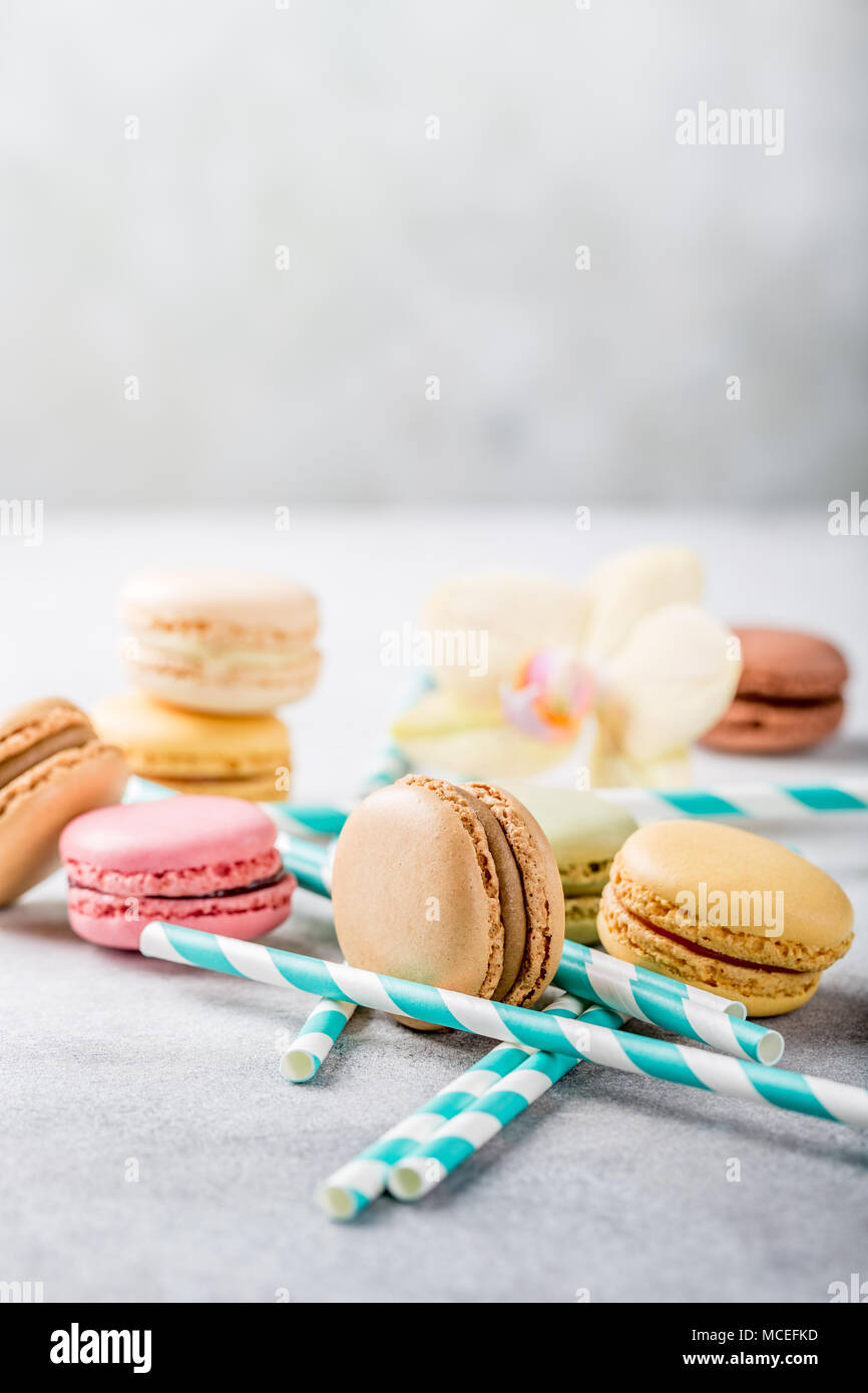 French assorted macarons Stock Photo - Alamy