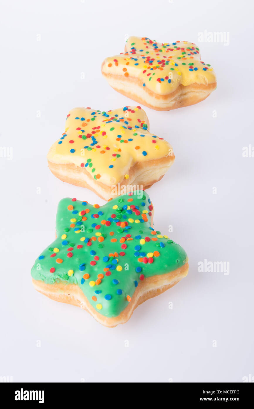 donut. star shape donut on background Stock Photo - Alamy