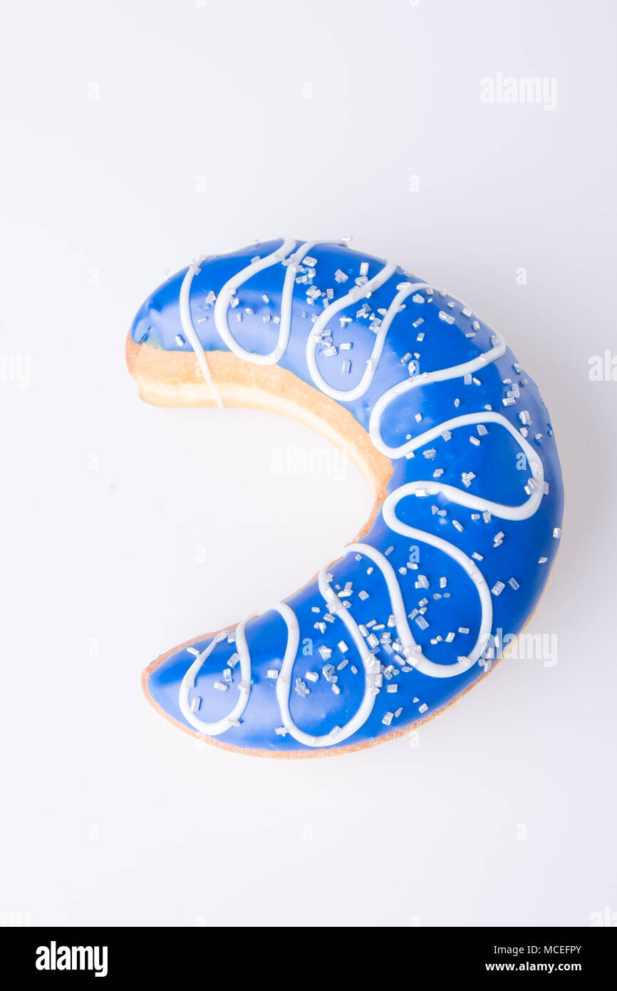 donut. moon shape donut on background Stock Photo - Alamy