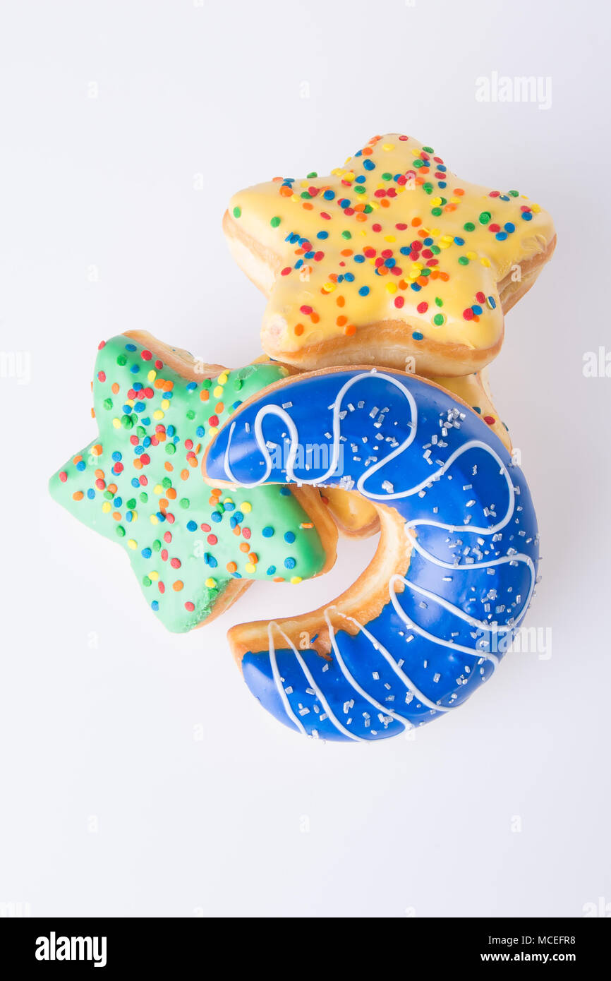 donut. moon shape donut on background Stock Photo - Alamy