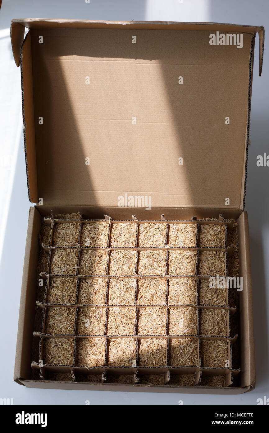 Corrugated boxes in many lattices Stock Photo - Alamy