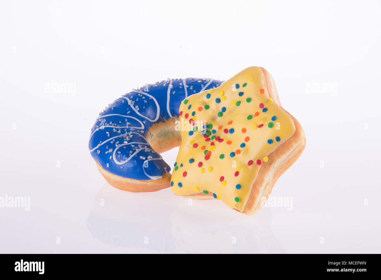 donut. star shape donut on background Stock Photo - Alamy