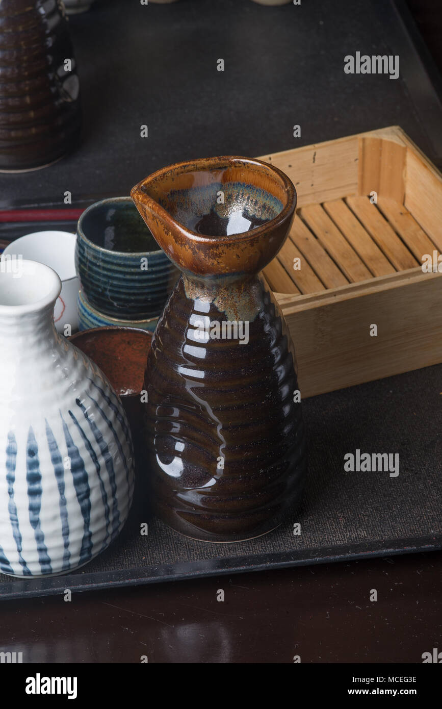 japanese cuisine. sake on background Stock Photo - Alamy