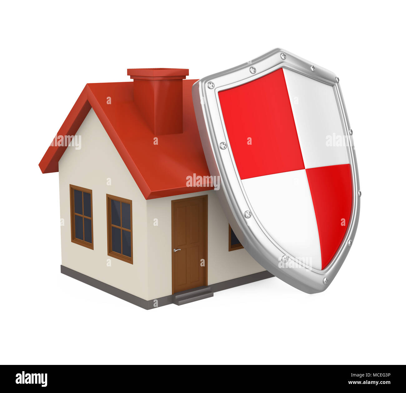 Home icon shield safe house High Resolution Stock Photography and ...