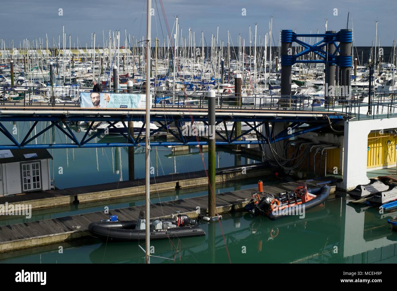 Boats in Brighton Marina Stock Photo - Alamy