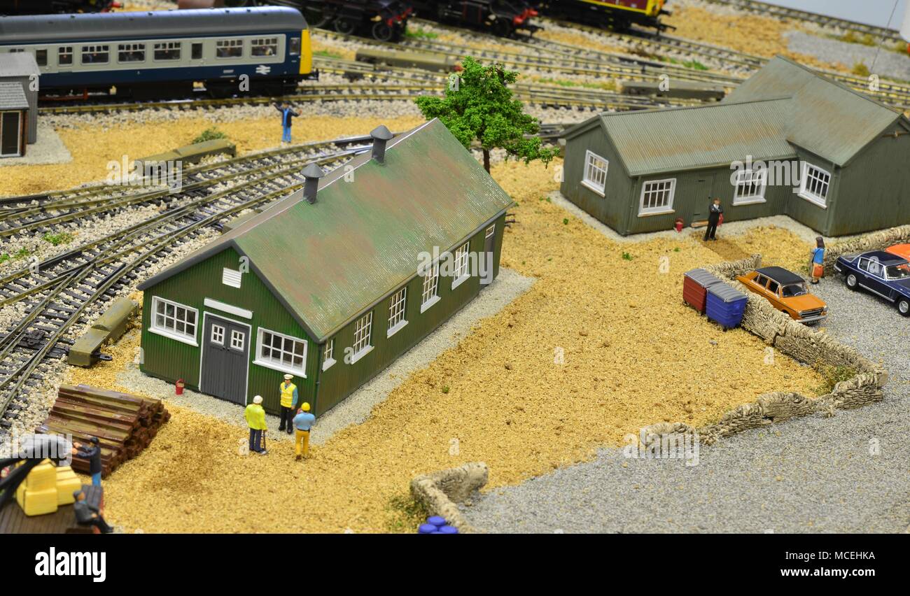 A model railway based on a desert landscape Stock Photo - Alamy