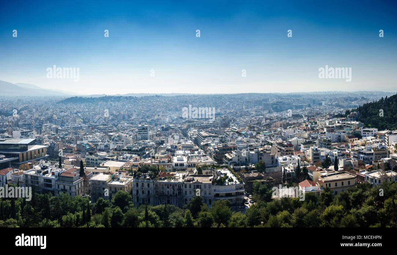 Aerial view of Athens, Greece Stock Photo - Alamy