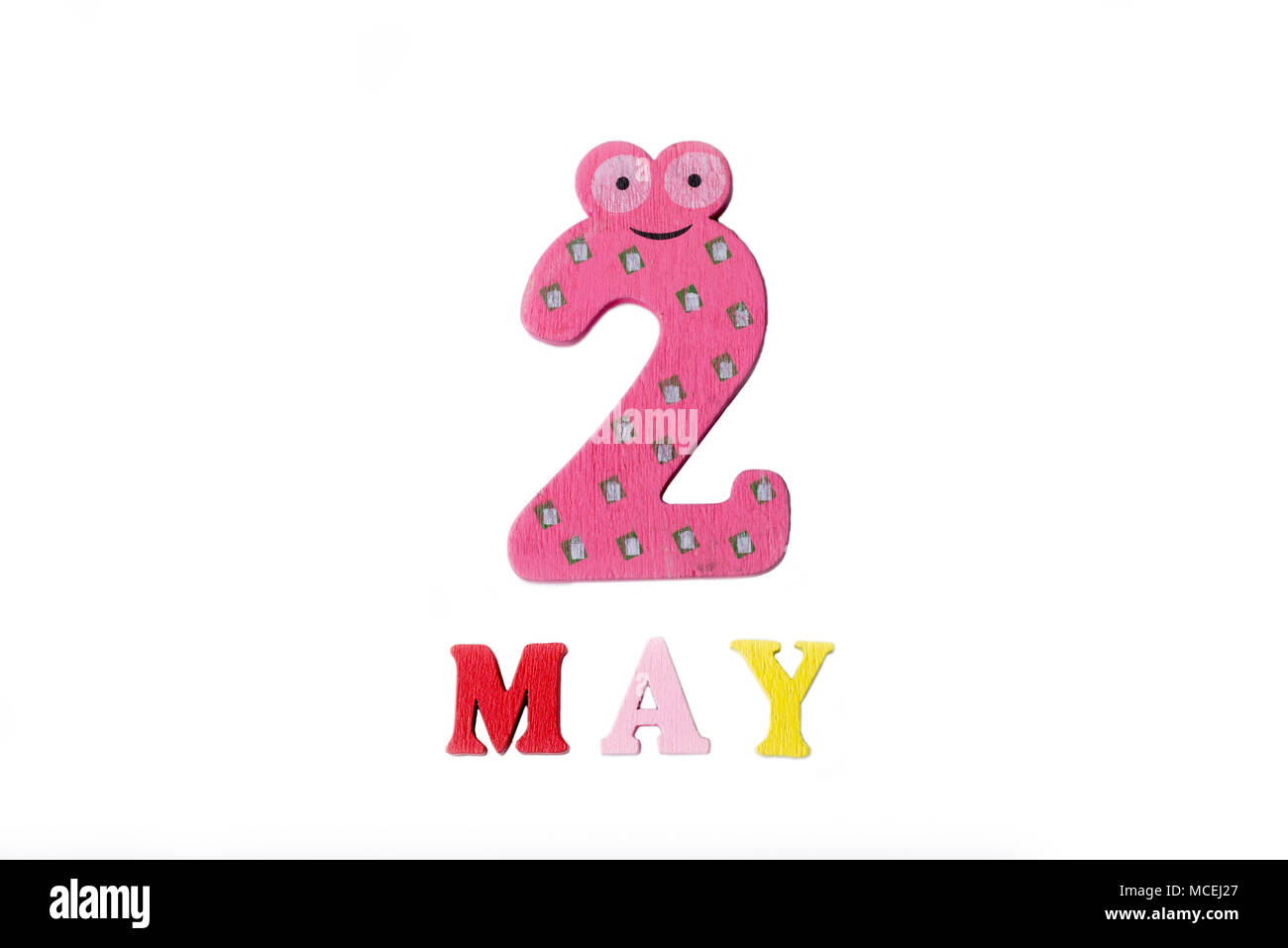 The number two and the word may on a white background. Calendar Stock ...