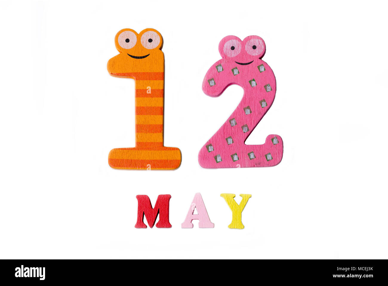 Number twelve and the word may on a white background. Calendar Stock ...