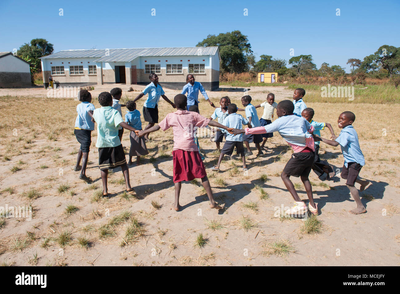 African School Children Playing