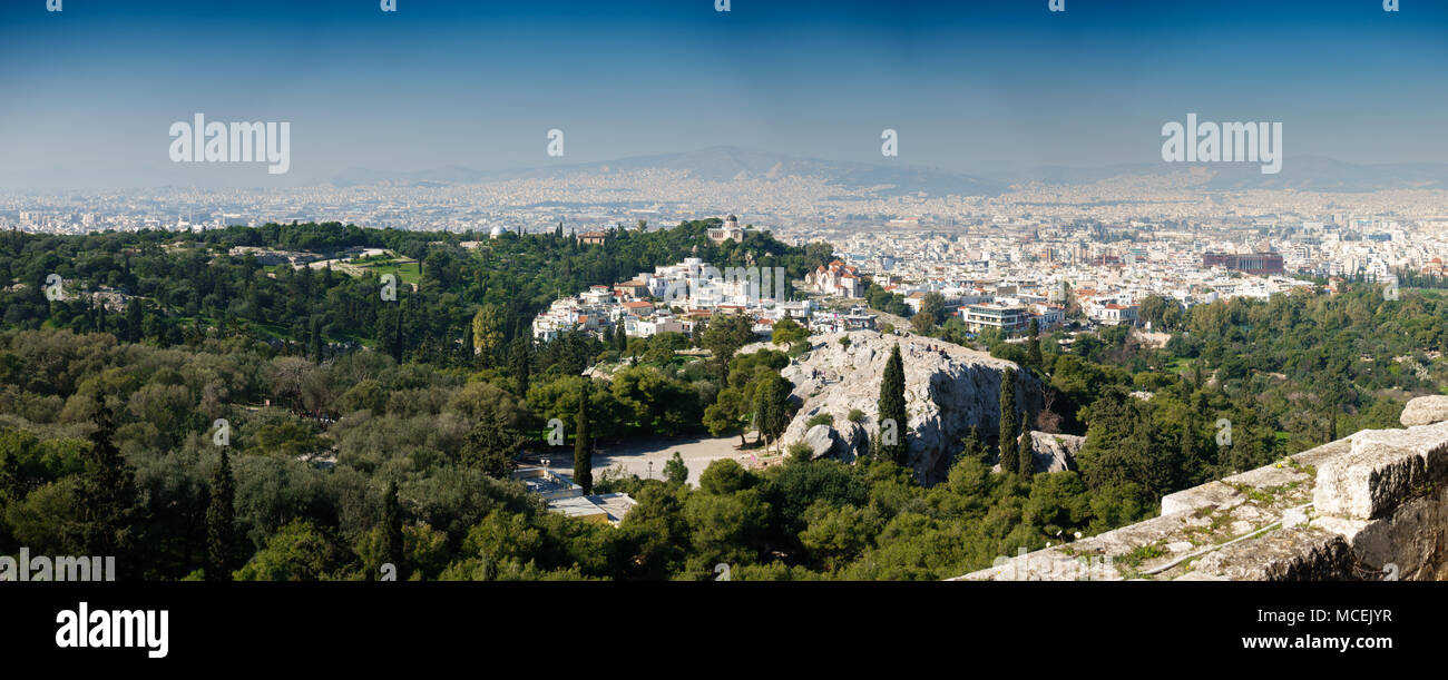 Aerial view of Athens, Greece Stock Photo - Alamy