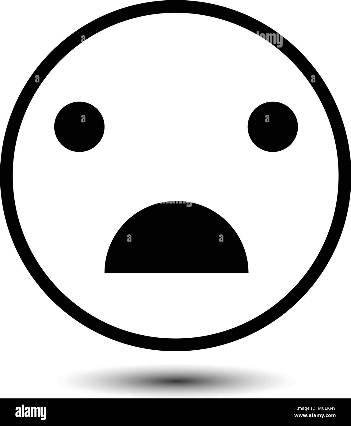 Sad Smiley vector pictogram. Illustration style is a glyphiconic symbol ...