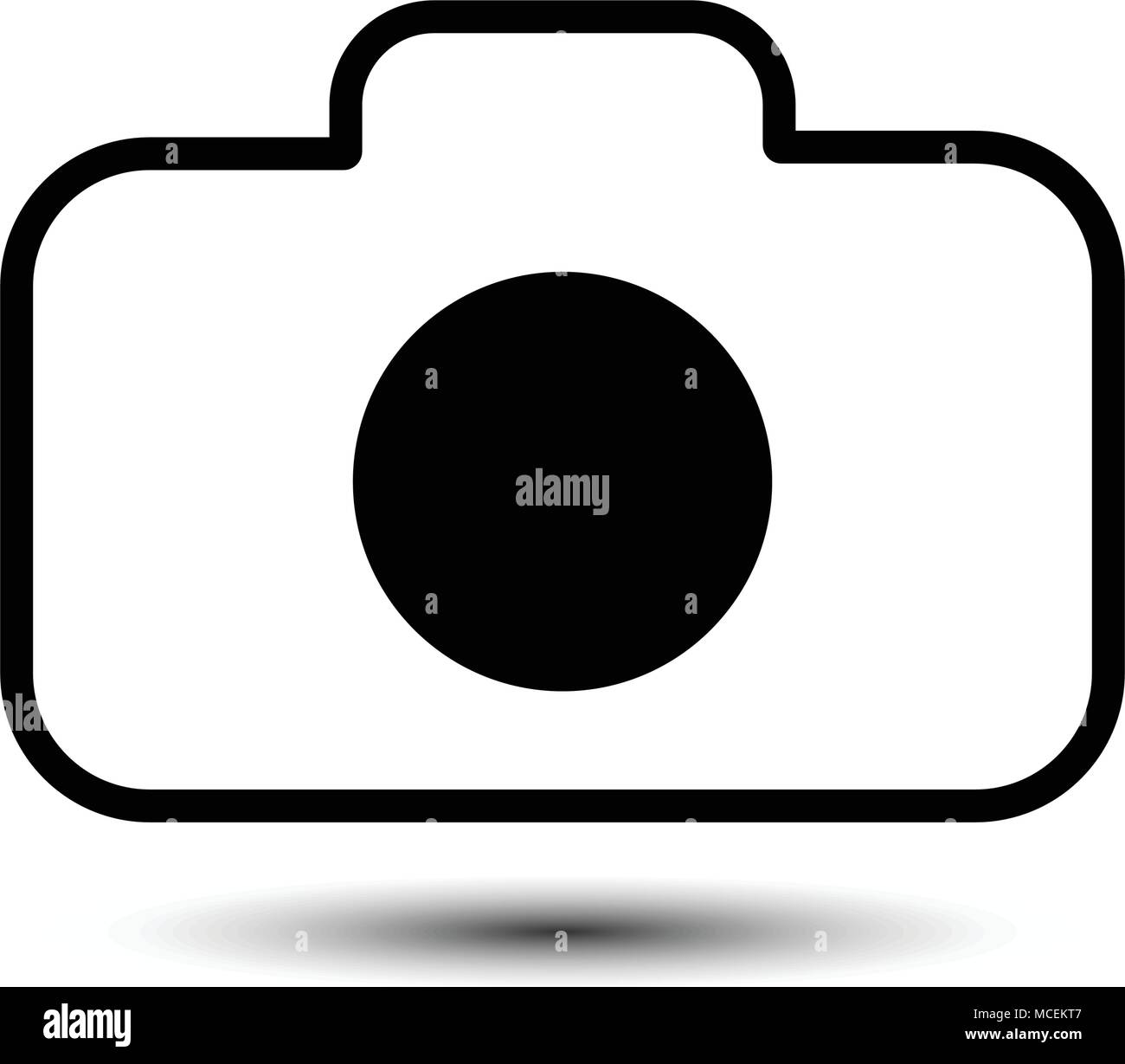 Camera Icon in trendy flat style isolated on grey background. Camera ...