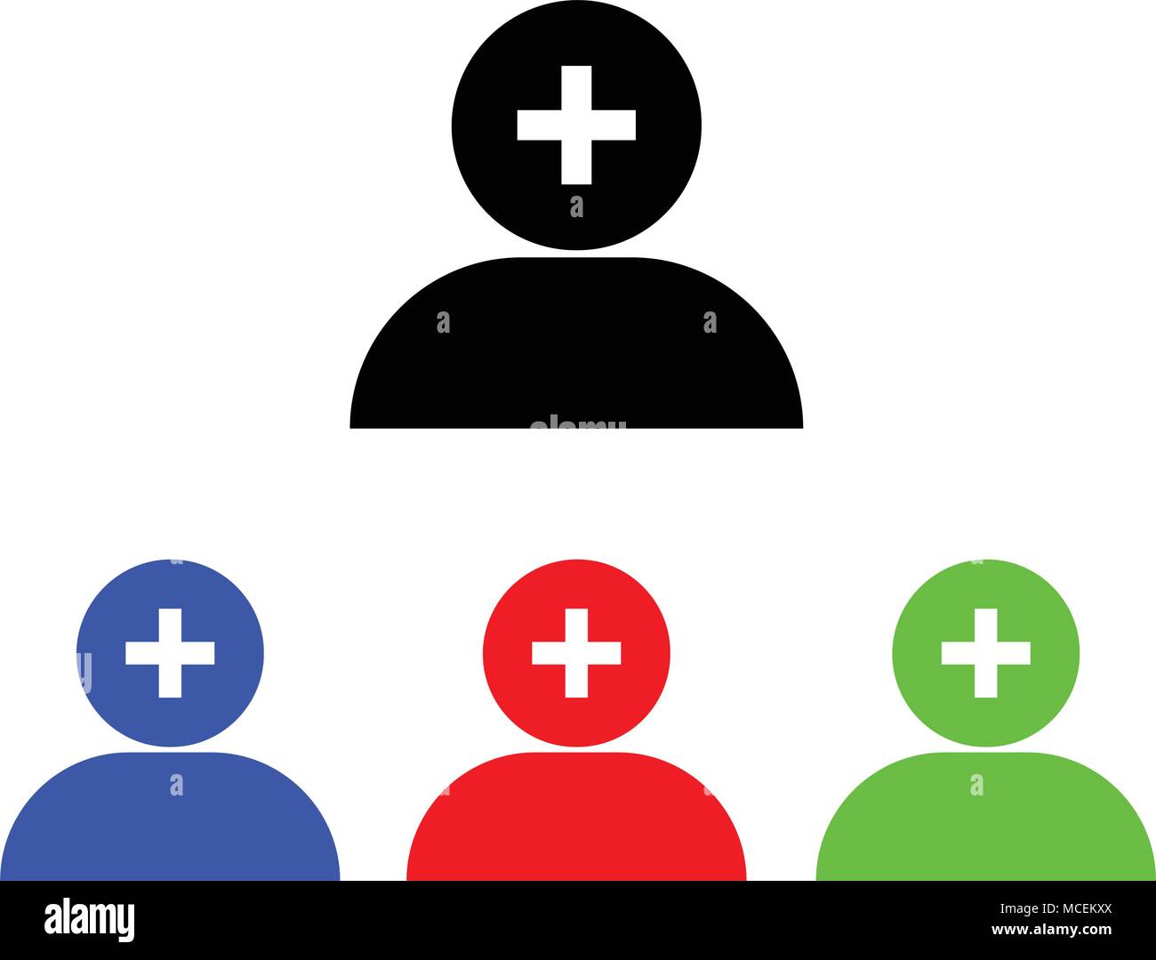 Add user glyph icon. Vector illustration. Web icon Stock Vector Image ...